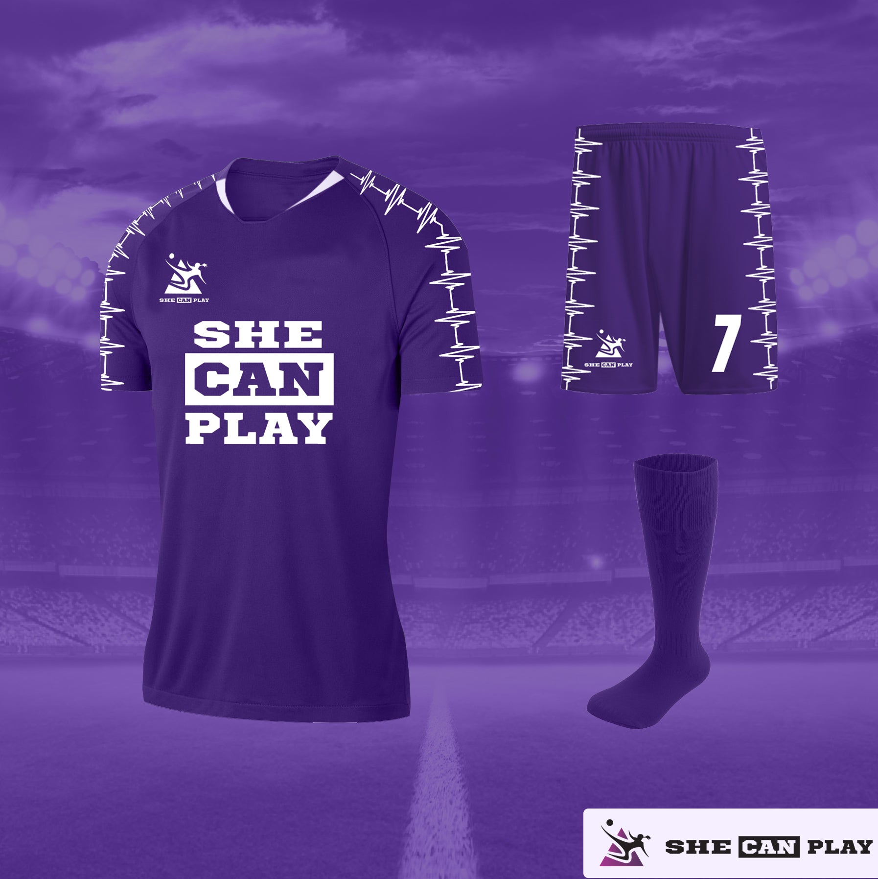 LIMITED EDITION SCP Debut Football Kit – SHE CAN PLAY
